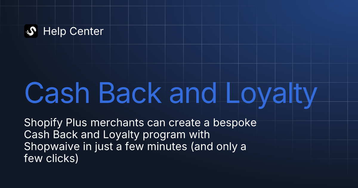 Cash Back and Loyalty | Help Center